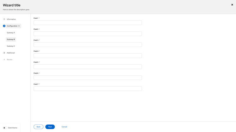 PatternFly • Wizard