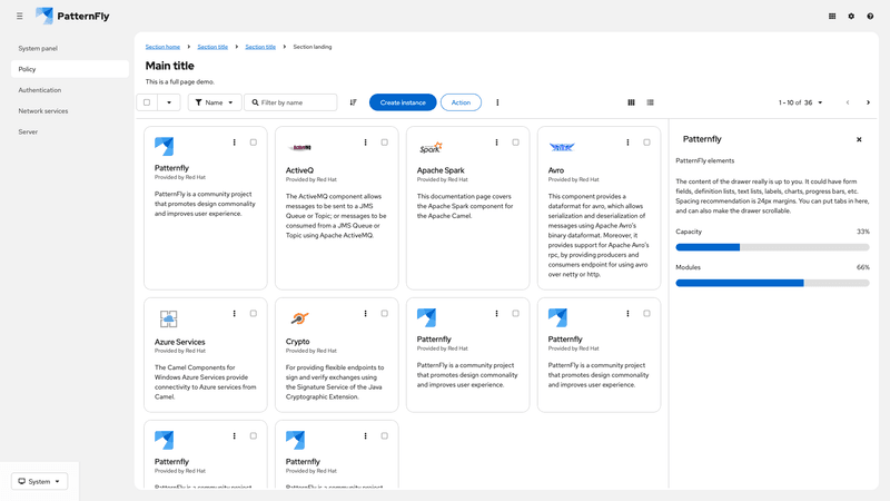PatternFly • Primary-detail