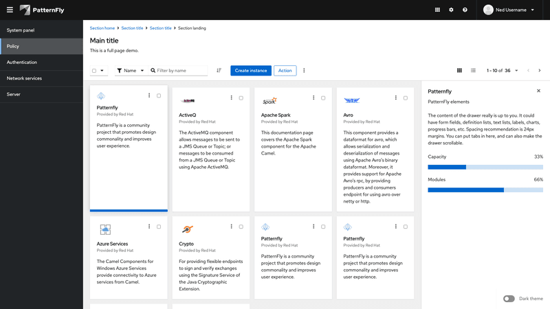 PatternFly • Primary-detail