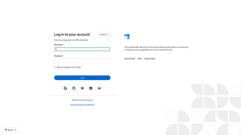 PatternFly • Login page